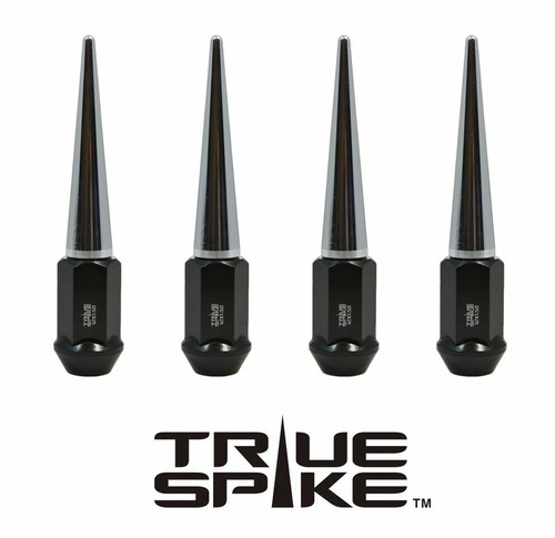 32 TRUE SPIKE 112MM 14X2.0 STEEL LUG NUTS W/ CHROME SPIKES FOR FORD ...