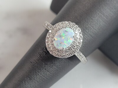 Womens Sterling Silver Modernist Opal Ring 3.0g E3902 | eBay