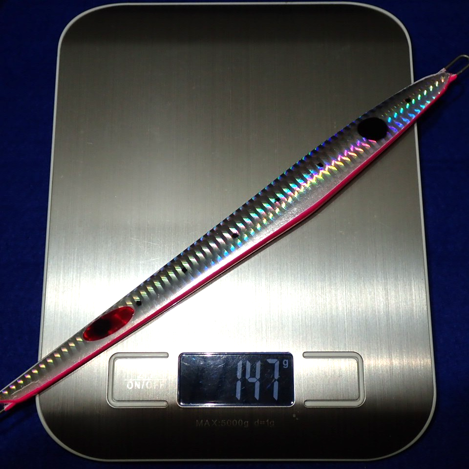 JDM Lure Metal jig FISHERMAN CRAZY LONG 64 X 5 Vertical Jigging Made in ...