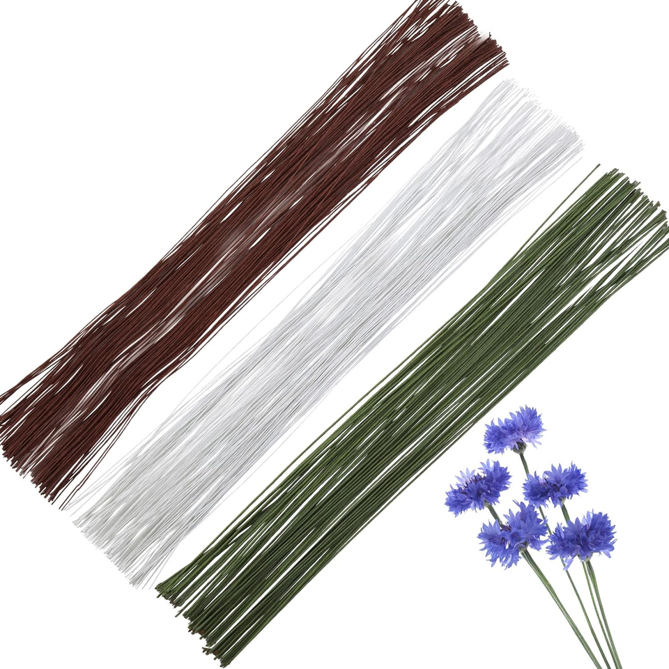 300Pcs Floral Wire, 26 Gauge Flower Wire Sticks, 14 Inches for DIY ...