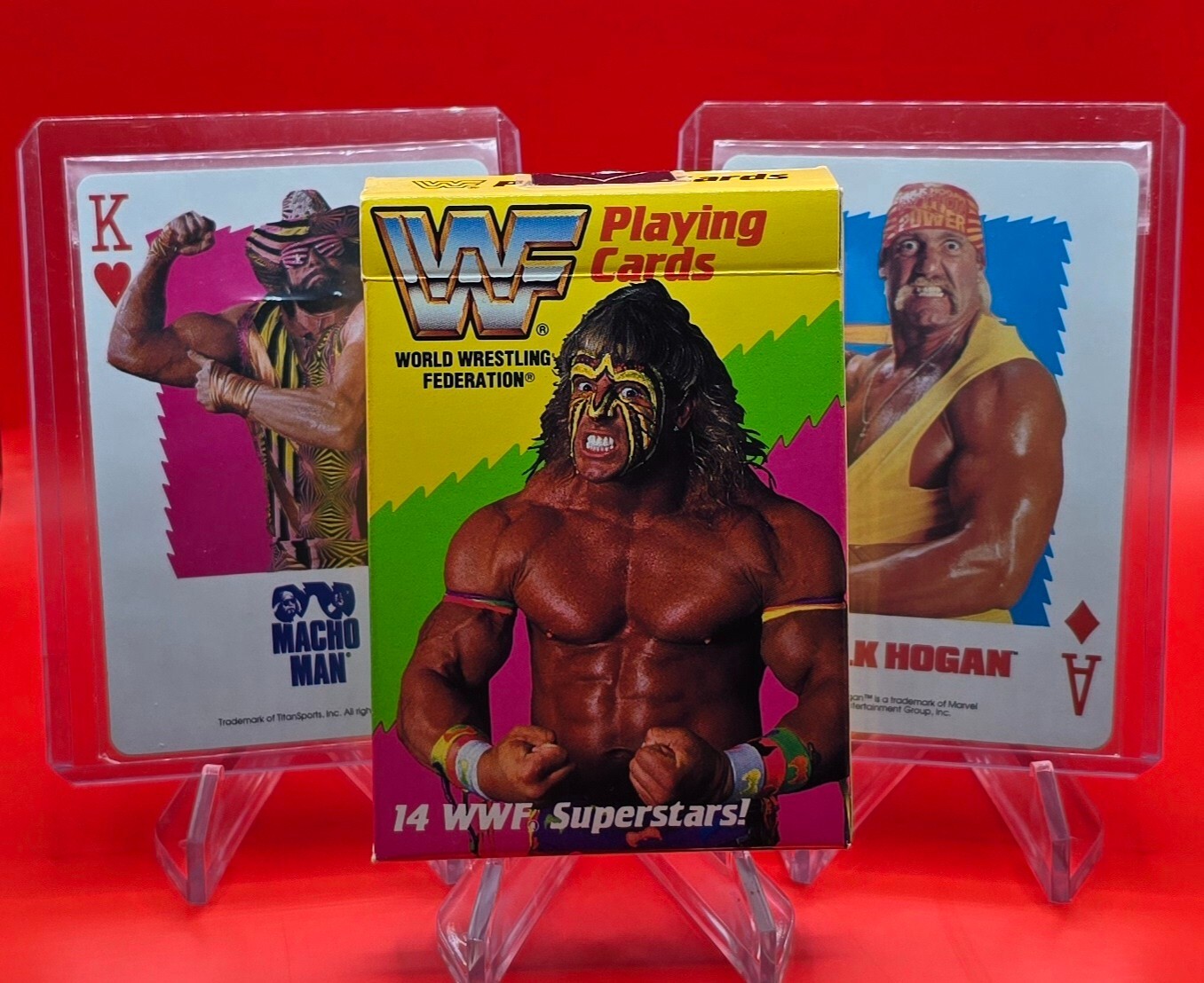 WWF 1991 Cards Ultimate Warrior, Hulk Hogan, Macho Man LOT OF 4 Suits ...
