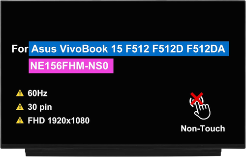 For Asus Vivobook 15 F512 F512D F512DA Screen FHD 1920X1080 30 Pin 60Hz ...