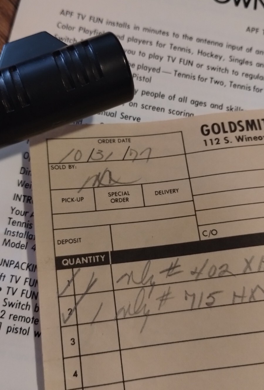 APF TV Fun Model 402 Vintage 70s Video Game Console - New With Box ...