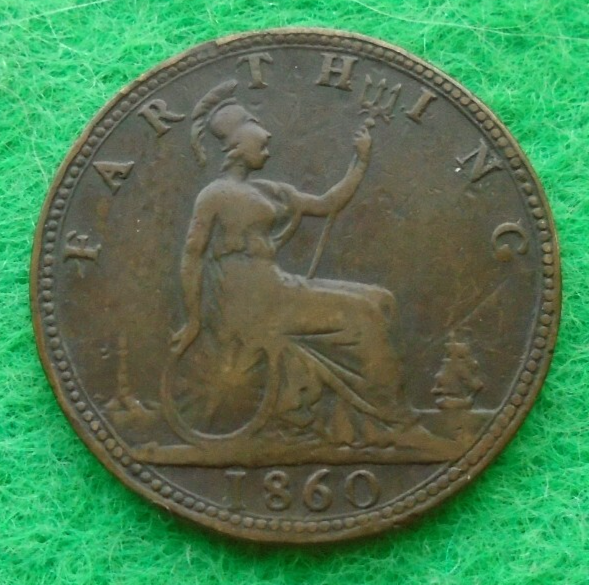 1860 Victoria Beaded Border Farthing, nice collectable grade | eBay