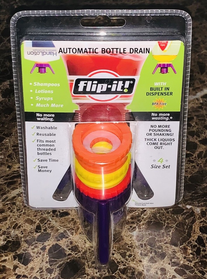 Flip It Bottle Emptying Kit Upside Down Bottle Drain Stands 4 Size Set ...