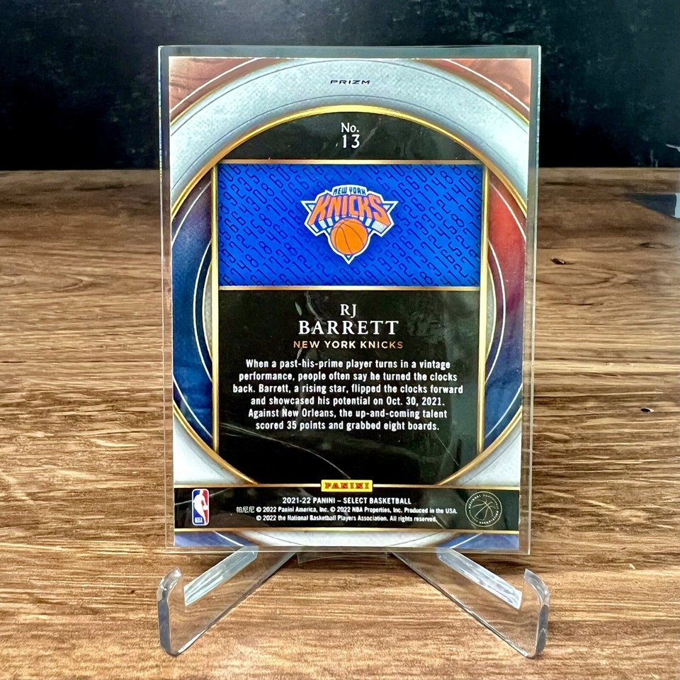 RJ Barrett 2021-22 Select Numbers Red Prizm #13 New York Knicks | eBay