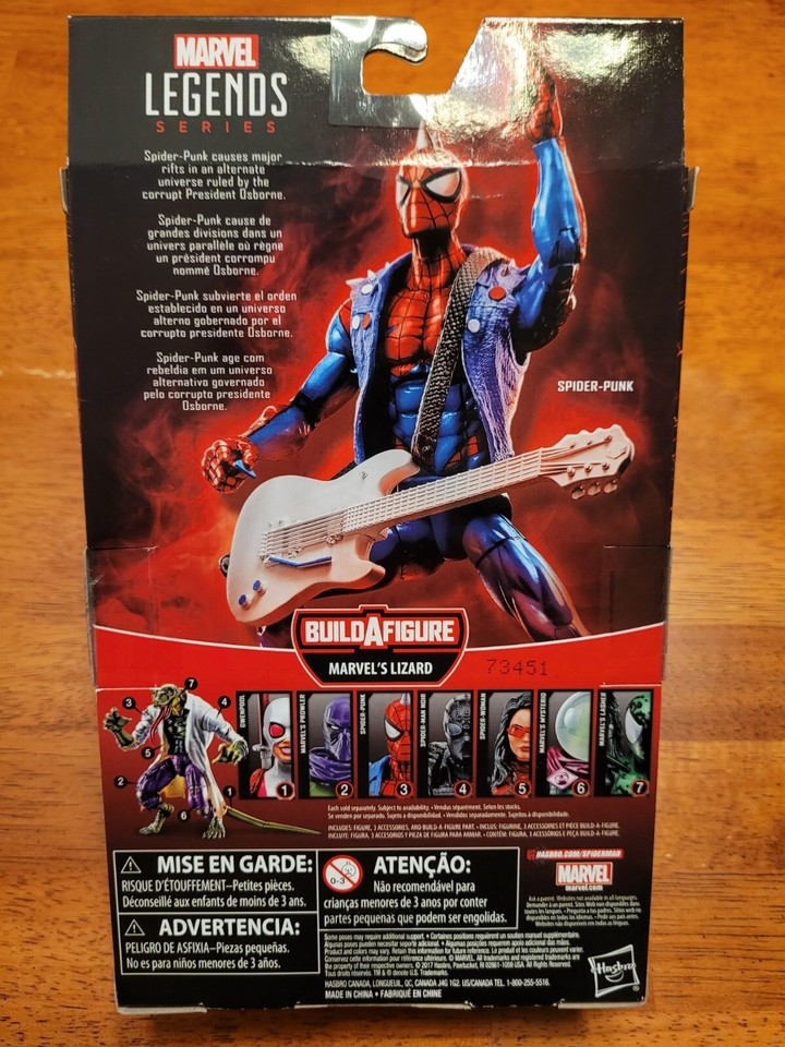 Marvel Legends-Spider Punk The Lizard Baf Wave 2018 Spiderverse | eBay