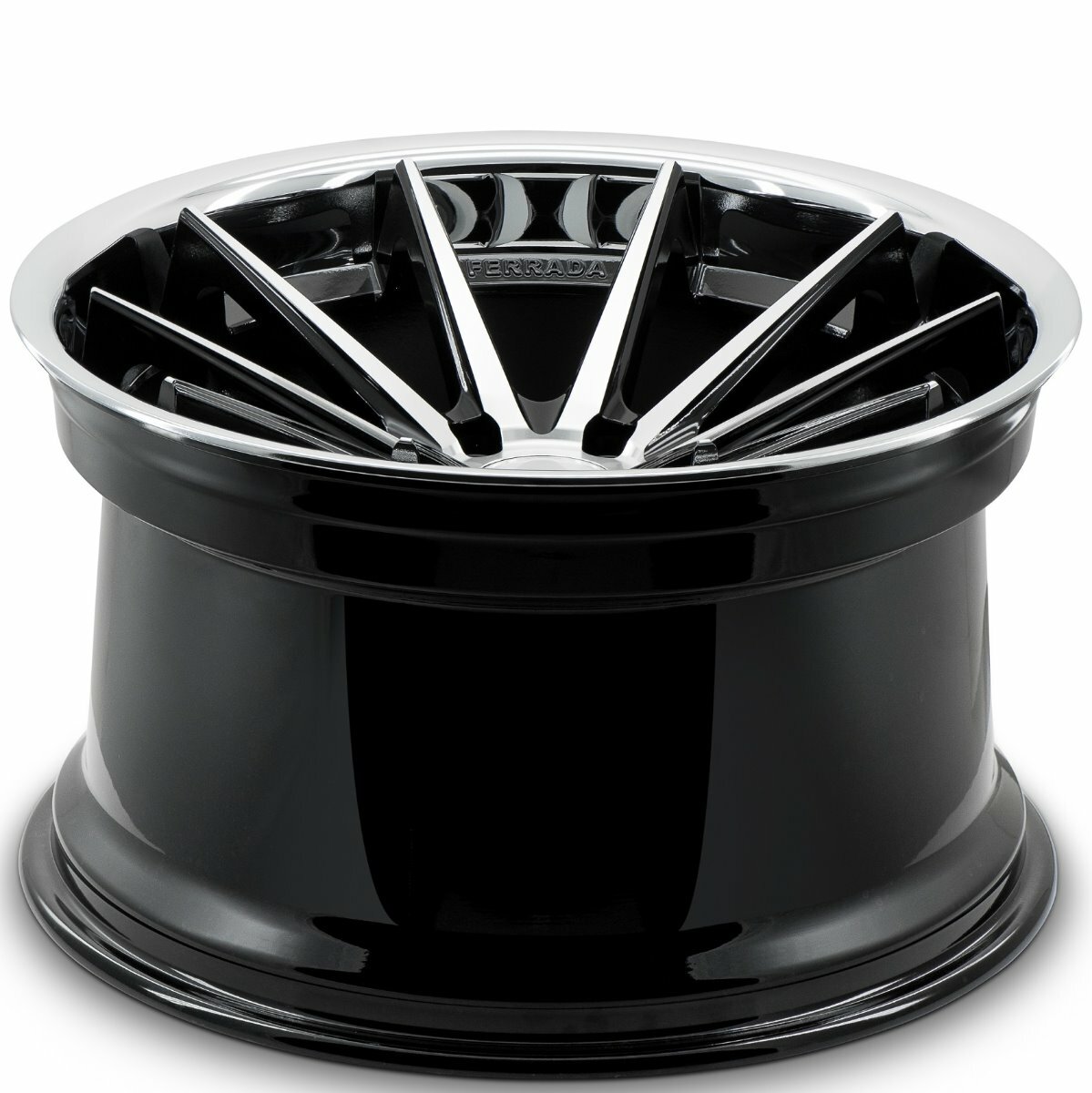 4 New 22" FERRADA FR4 22x10.5 MACHINE BLACK / CHROME LIP CONCAVE WHEELS ...