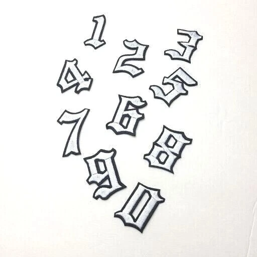 Old English Font Numbers 1