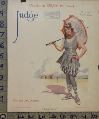 1919 SWIMSUIT BEACHWEAR UMBRELLA FASHION SEXY BEAUTY CHARLES SARKA ...