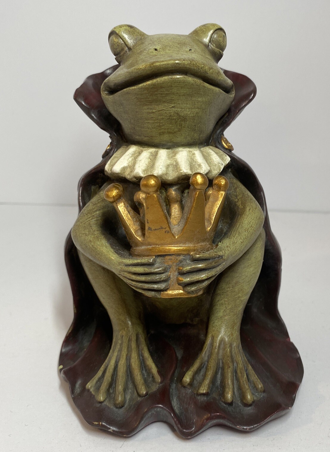 Vintage Prince Charming Frog with Gold Crown figurine book end 5 3/4 ...