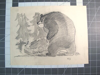 vtg 1947 Disney Bongo Bear Fun Fancy Free Eldon Dedini storyboard ...