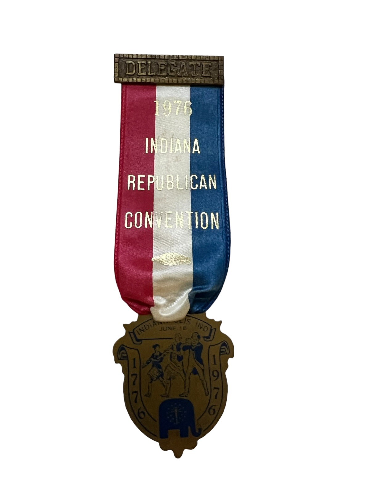 1976 REPUBLICAN NATIONAL CONVENTION INDIANA DELEGATE BADGE Ribbon | eBay