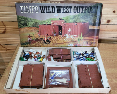 Timpo Wild West Outpost Fort - TWO super rare sets - plus Staging Post ...
