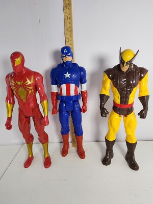 Captain America 12 Inch Action Figure Spider Man And Wolverine Of ...
