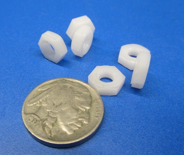 Hex Nut, Acetal, Delrin, White, 10-32 Threads, 50 Pcs | eBay