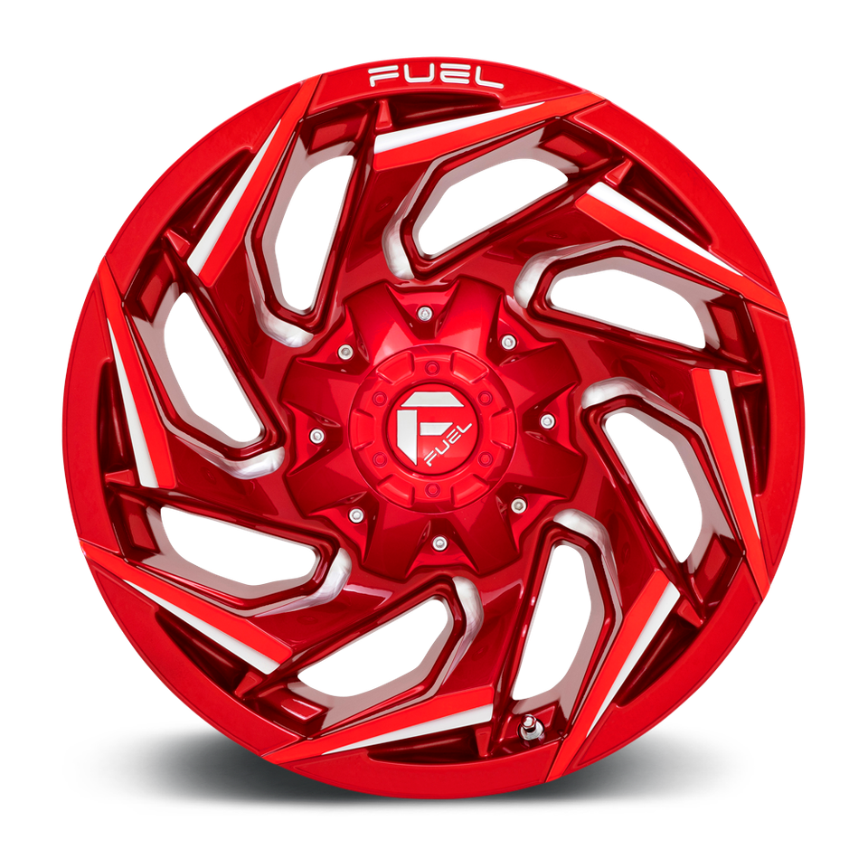 (4) 22x10 Fuel Reaction D754 5,6,8 Lug New Candy Red Wheels Rims FREE ...