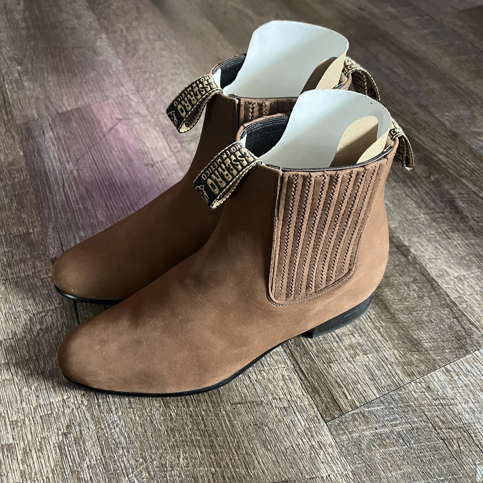 MEN'S BOTIN CHARRO WESTERN ANKLE HALF BOOT NOBUCK LEA… - Gem