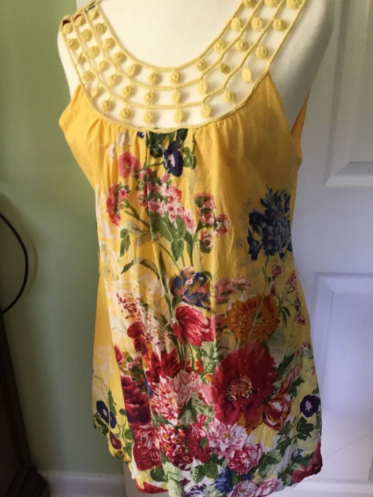 GRIFFLIN PARIS WOMEN’S LARGE FLORAL EMBROIDERED SUNDRESS | eBay