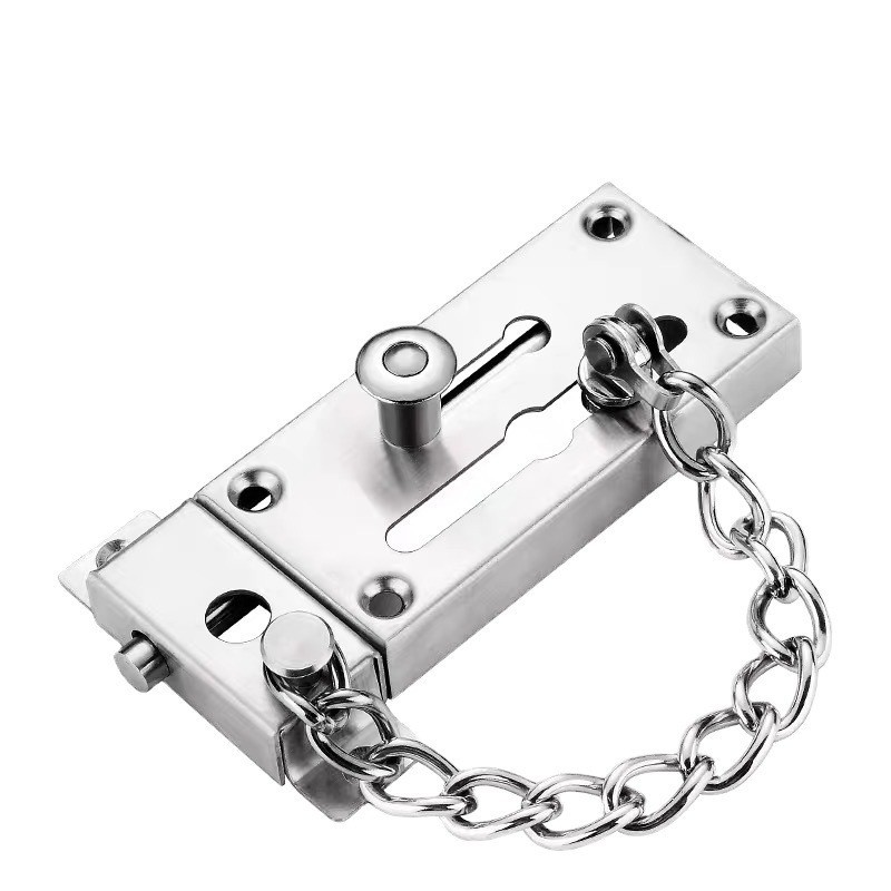 1Pc Heavy Duty Door Chain With Lock Bolt Entrance Front Main Security ...