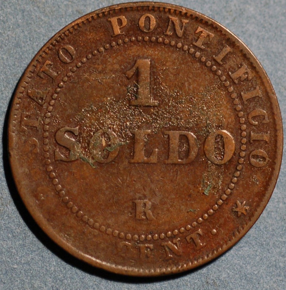 Italian States PAPAL STATES Soldo 1867 Pius IX KM# 1372.2 | eBay