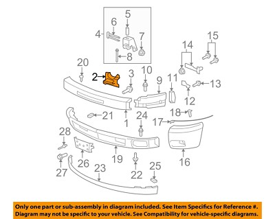 GM OEM 07-13 Sierra 1500 Front Bumper Bumper Components-Inner Bracket ...
