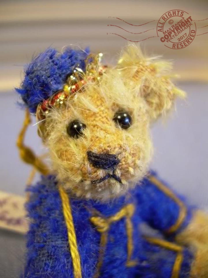 Miniature Bellhop TEDDY BEAR 2010 Cathy Peterson 3.75" Roosevelt Bear ...