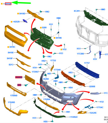 FORD RANGER T6 MK1 Radiator Grille JB3B-8W200-HD 2321448 NEW GENUINE | eBay