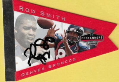 1998 Contenders Pennant Rod Smith Broncos In Person Autograph | eBay