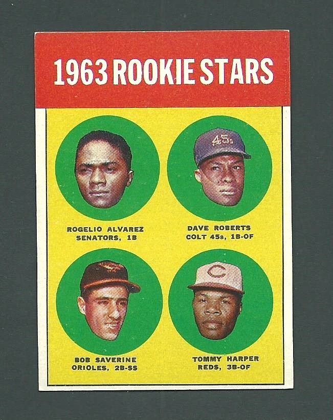 Tommy Harper / Alvarez / Roberts / Saverine 1963 Topps Rookie Stars ...