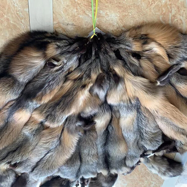Tanned Golden Fox Skin Heavy Fur Pelt Dense Leather Scarf Wraps Shawl ...