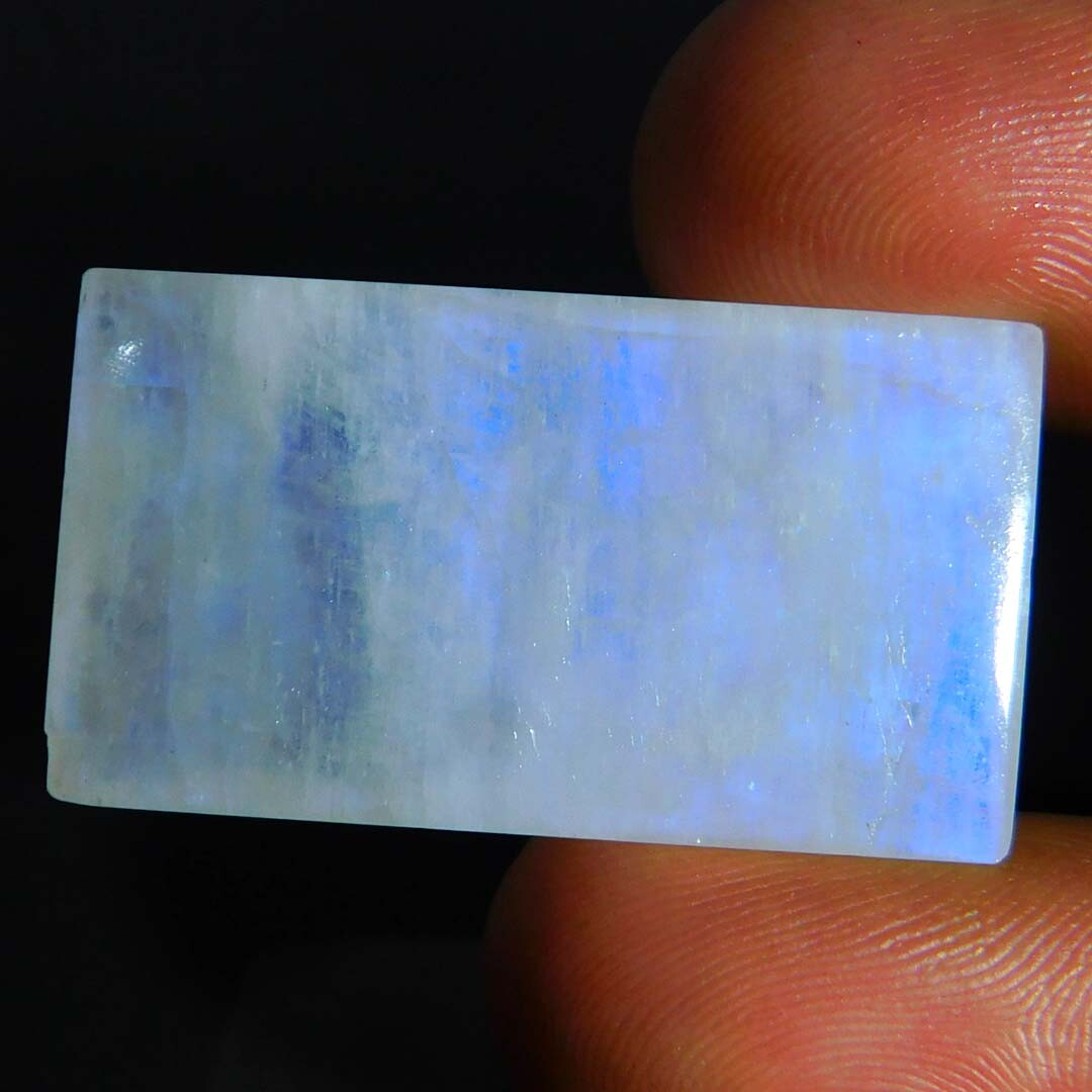 58.35Cts. Natural Rainbow Moonstone Crystal Cushion Cabochon Loose ...