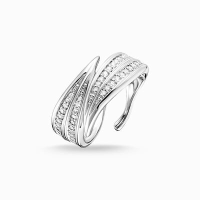 Thomas Sabo Wrap Around Leaf Ring in Sterling Silver or Yellow Gold ...
