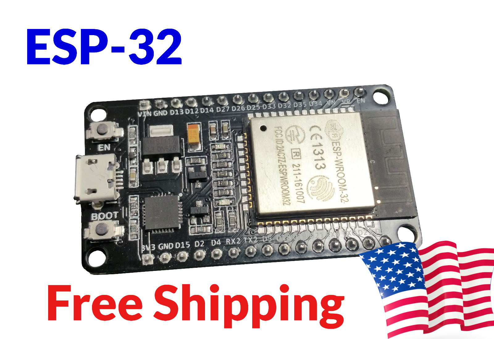 ESP32 ESP-32 Rev1 Development Dev Board Wifi Bluetooth BLE Dual Core ...