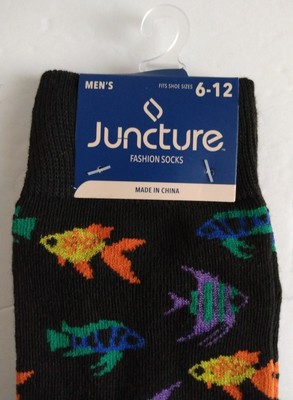 Mens Tropical Fish Crew Socks Colorful Aquarium Scene Size 6-12 | eBay