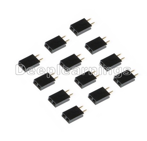 50PCS New Single Row 1x2 Pins 2.54mm Pitch Female Header Straight | eBay