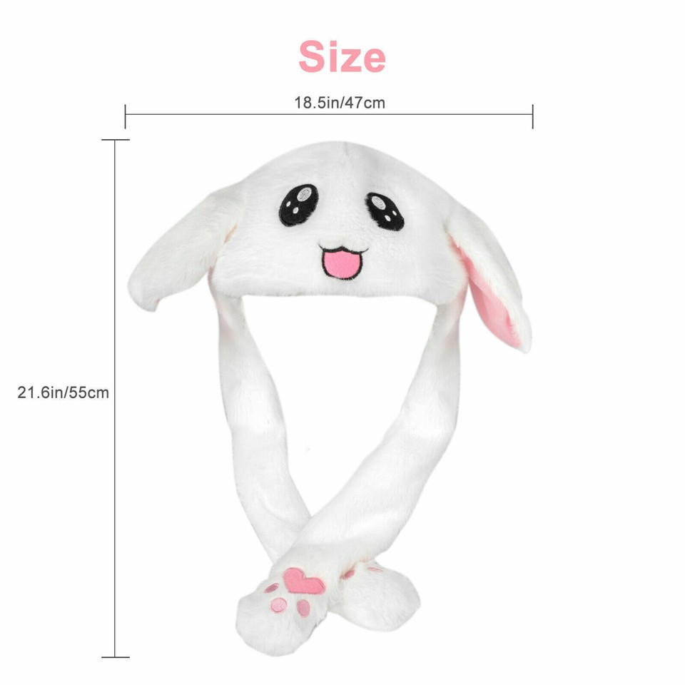 Cute Animals Ear LED Hats Funny Rabbit Bunny Ears Flap Moving Jumping ...
