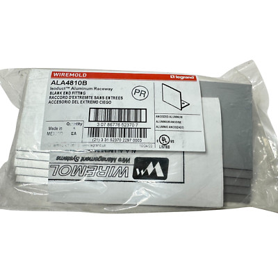 NEW Wiremold ALA4810B2 Isoduct Aluminum Raceway End Fitting Cap Pack of ...