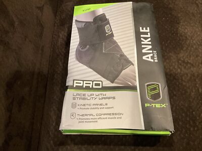 PTex Ankle Brace Pro Lace Up With Stability Wraps X-Large | eBay