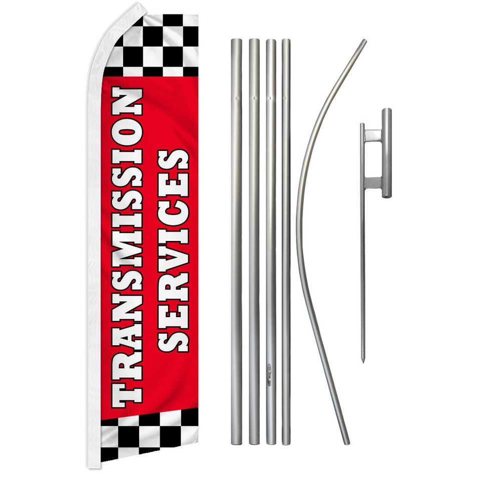 Mechanic Services Swooper Feather Flutter Flag Pole Kit Automotive ...