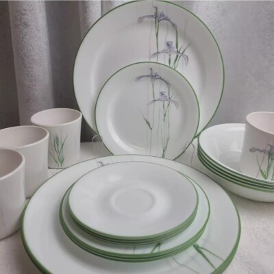 Corelle Shadow Iris Dinnerware Set 20-pc 4 Setting Place 5pc Each | eBay