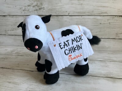 Chick Fil A Cow "Eat Mor Chik'n More Chicken" Sign Small Plush Stuffed ...