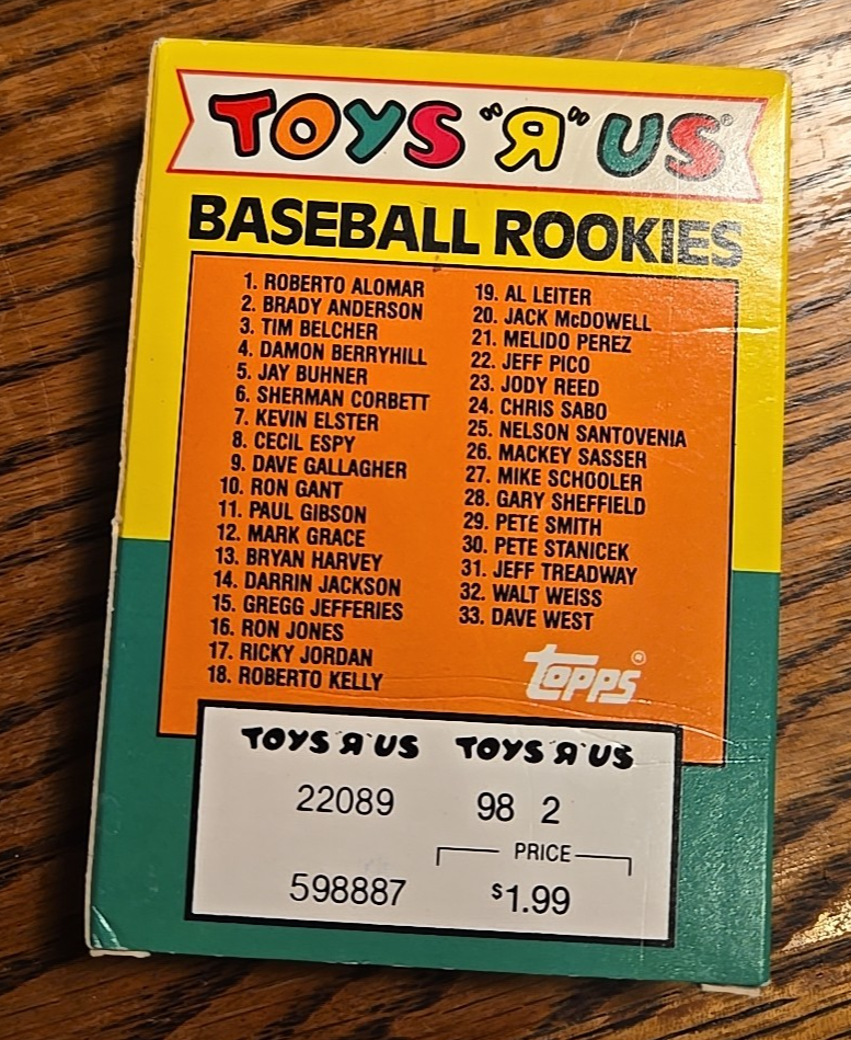 1989 Topps Toys R Us Baseball Rookies Complete 33 Card Set | eBay