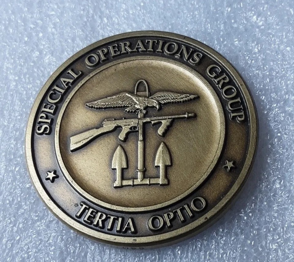 CIA Special Operations Group TERTIA OPTIO RARE Challenge Coin | eBay