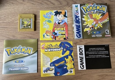 Pokemon Gold CIB Complete in Box Excellent, Nintendo Game Boy Color GBC ...