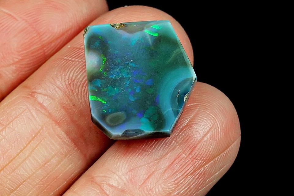 7Ct African Black Opal Play Of Color Facet Cut QSH764 | eBay