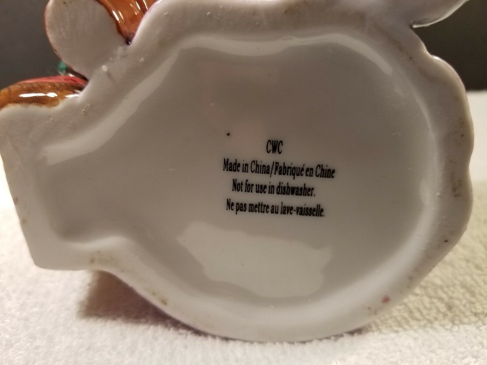 CWC Trinket Box Porcelain Easter Rabbit Mother Child Garden Flowers ...