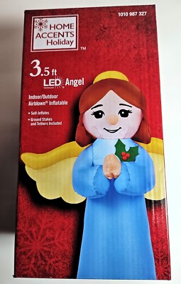 Home Accents Holiday - 3.5ft LED Angel Indoor/Outdoor Airblown ...