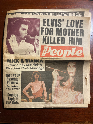 Modern People October 2 1977 Mick Bianca Jagger Elvis Psychic Powers ...