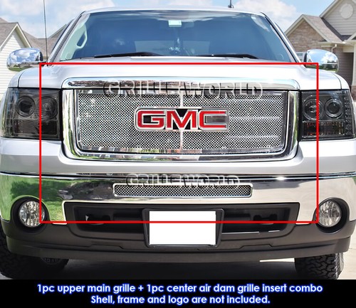 APS Fits 07-12 GMC Sierra 1500/07-10 GMC Sierra Denali Mesh Grille ...